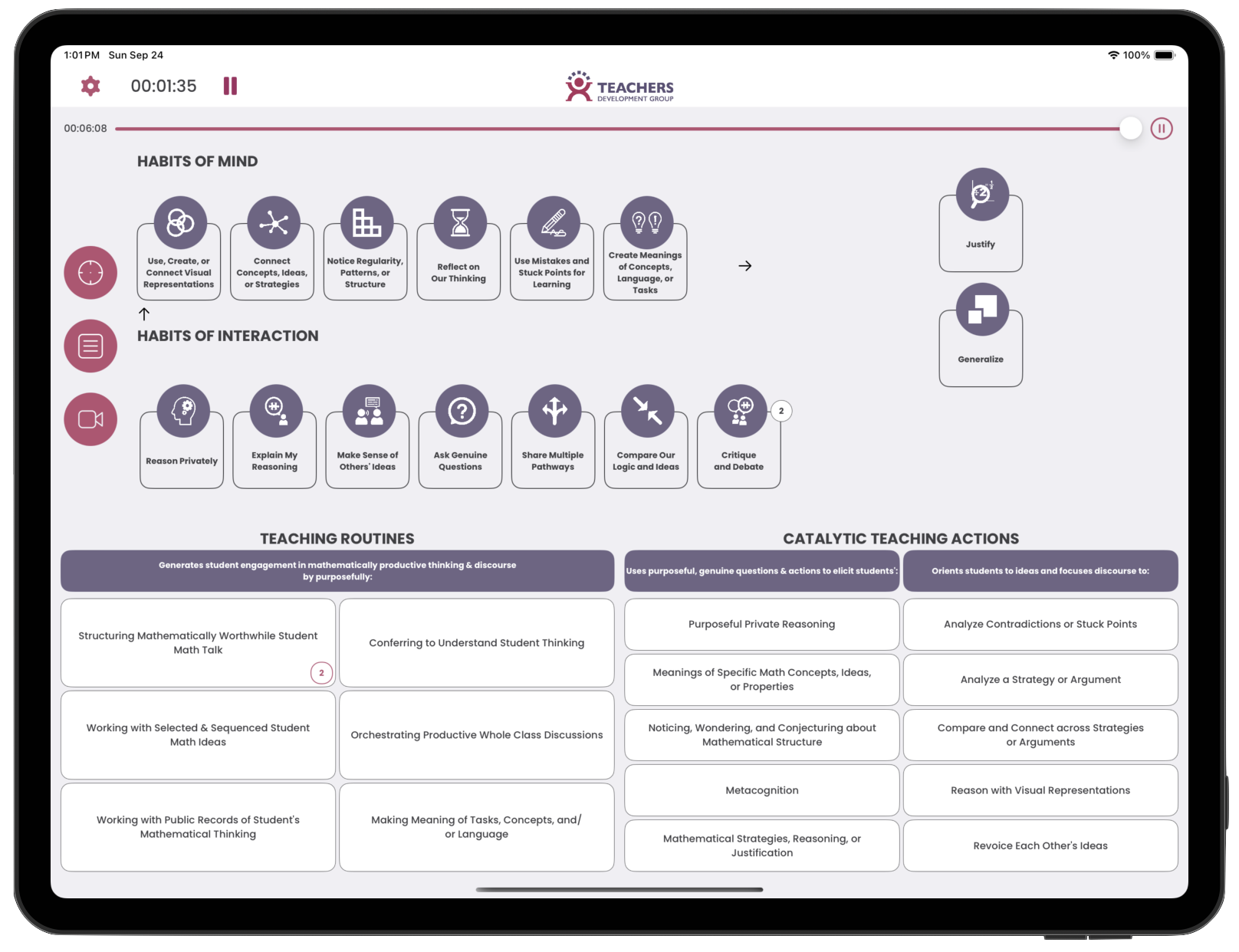 Math Habits | Teachers Development Group